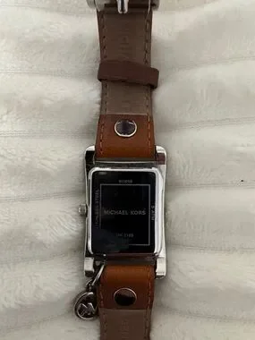 Michael Kors | Accessories | Michael Kors Silvertone Rectangle Watch ...